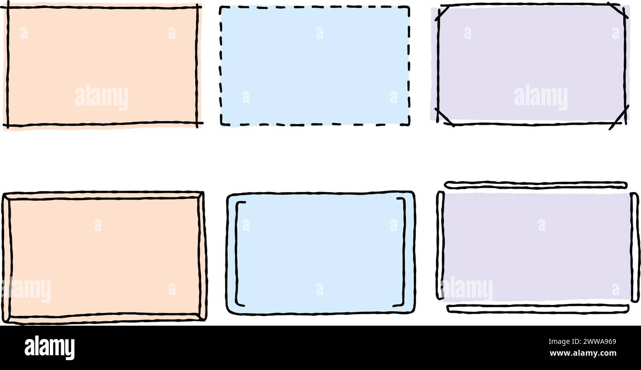 Colored line banner in flat style vector illustration. Set of ...