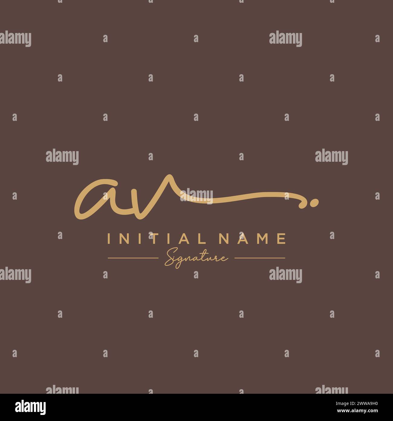 AV Signature Logo Template Vector Stock Vector Image & Art - Alamy