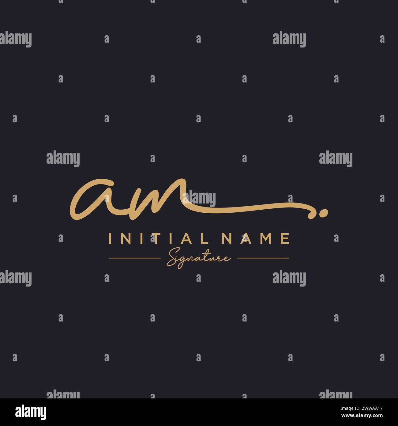 AM Signature Logo Template Vector Stock Vector Image & Art - Alamy