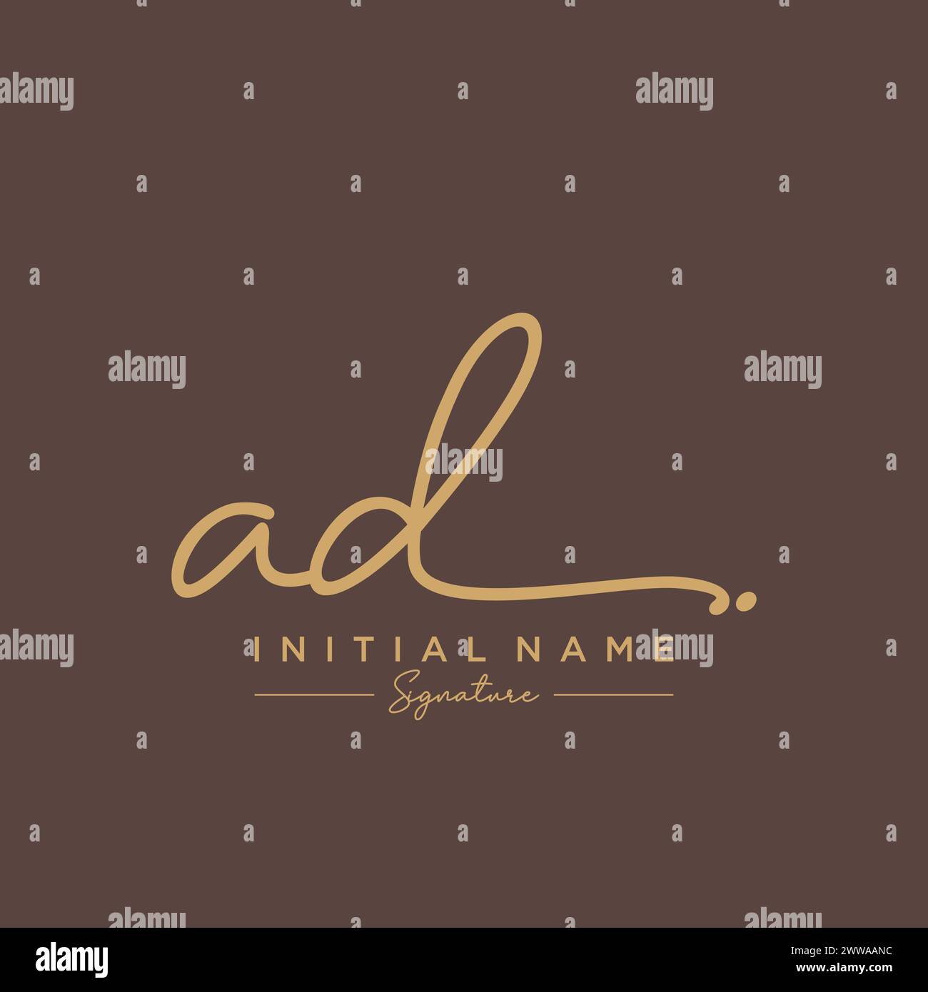 AD Signature Logo Template Vector Stock Vector Image & Art - Alamy