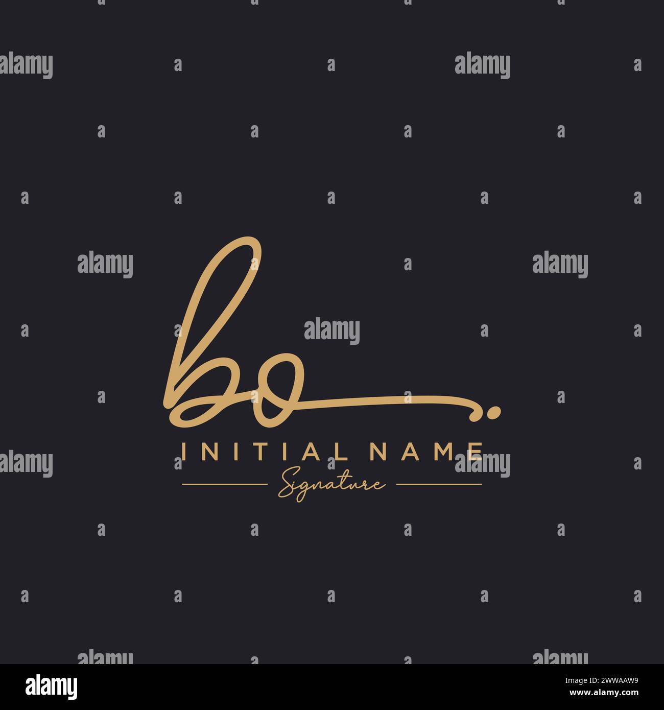 BO Signature Logo Template Vector Stock Vector Image & Art - Alamy