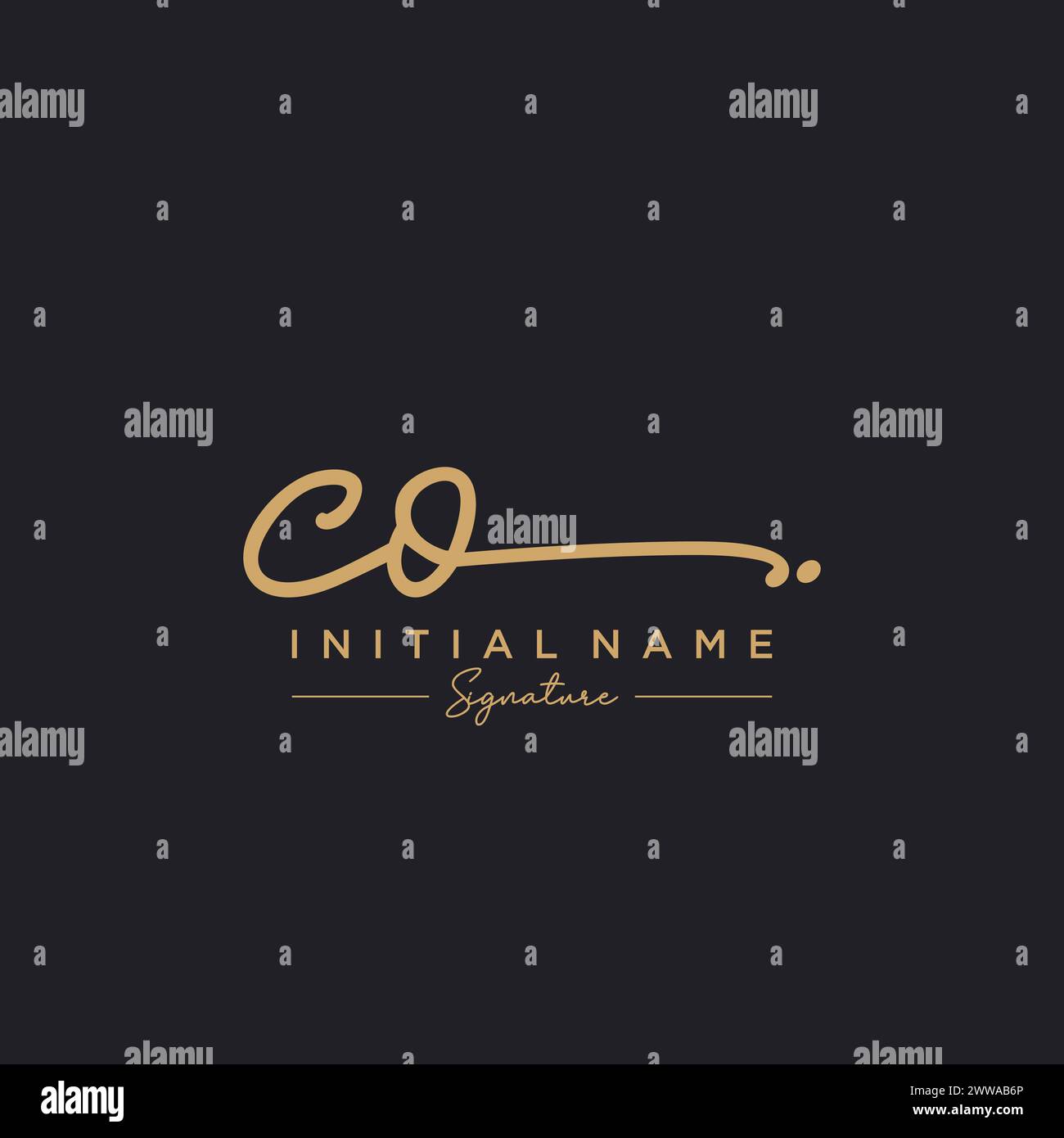 CO Signature Logo Template Vector Stock Vector Image & Art - Alamy