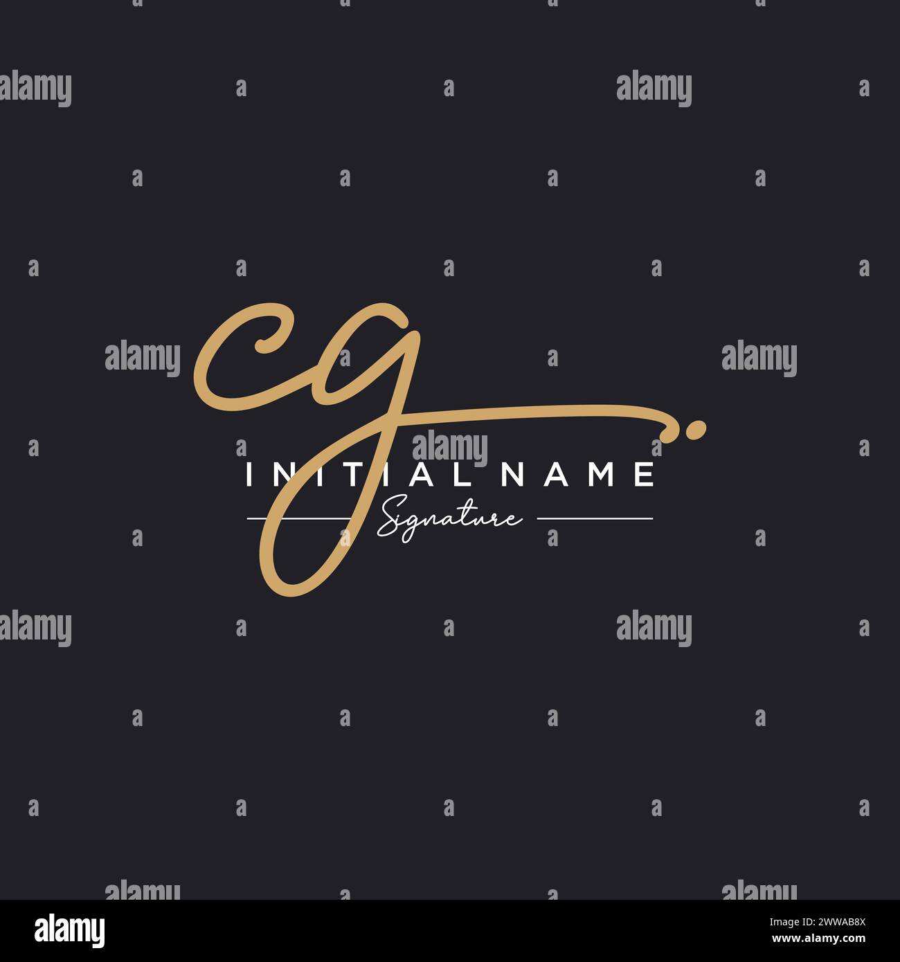 CG Signature Logo Template Vector Stock Vector Image & Art - Alamy