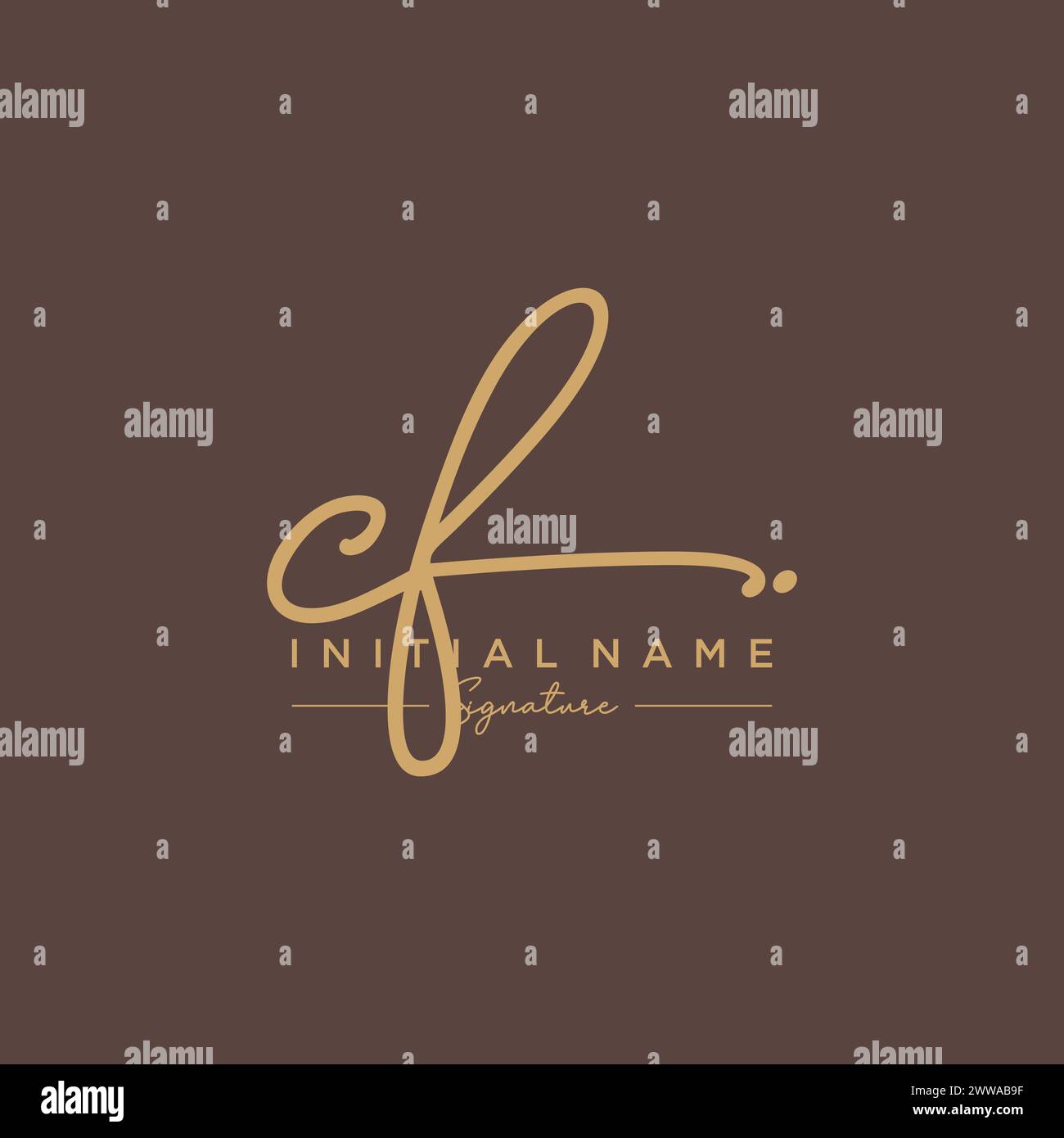 CF Signature Logo Template Vector Stock Vector Image & Art - Alamy