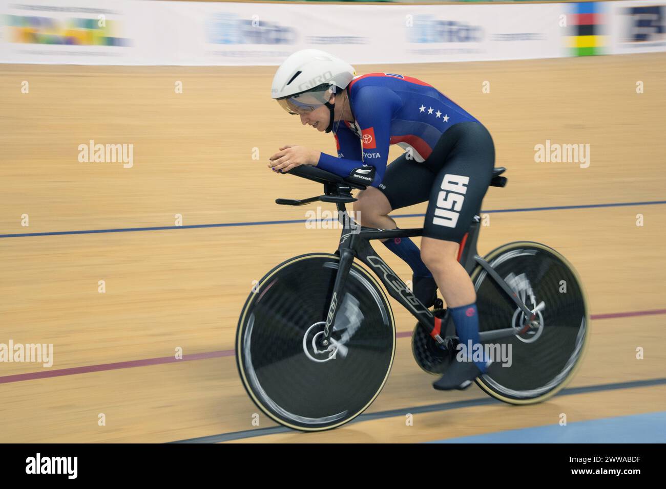 Samantha Bosco of the United States in the women's C3 Pursuit, UCI ...