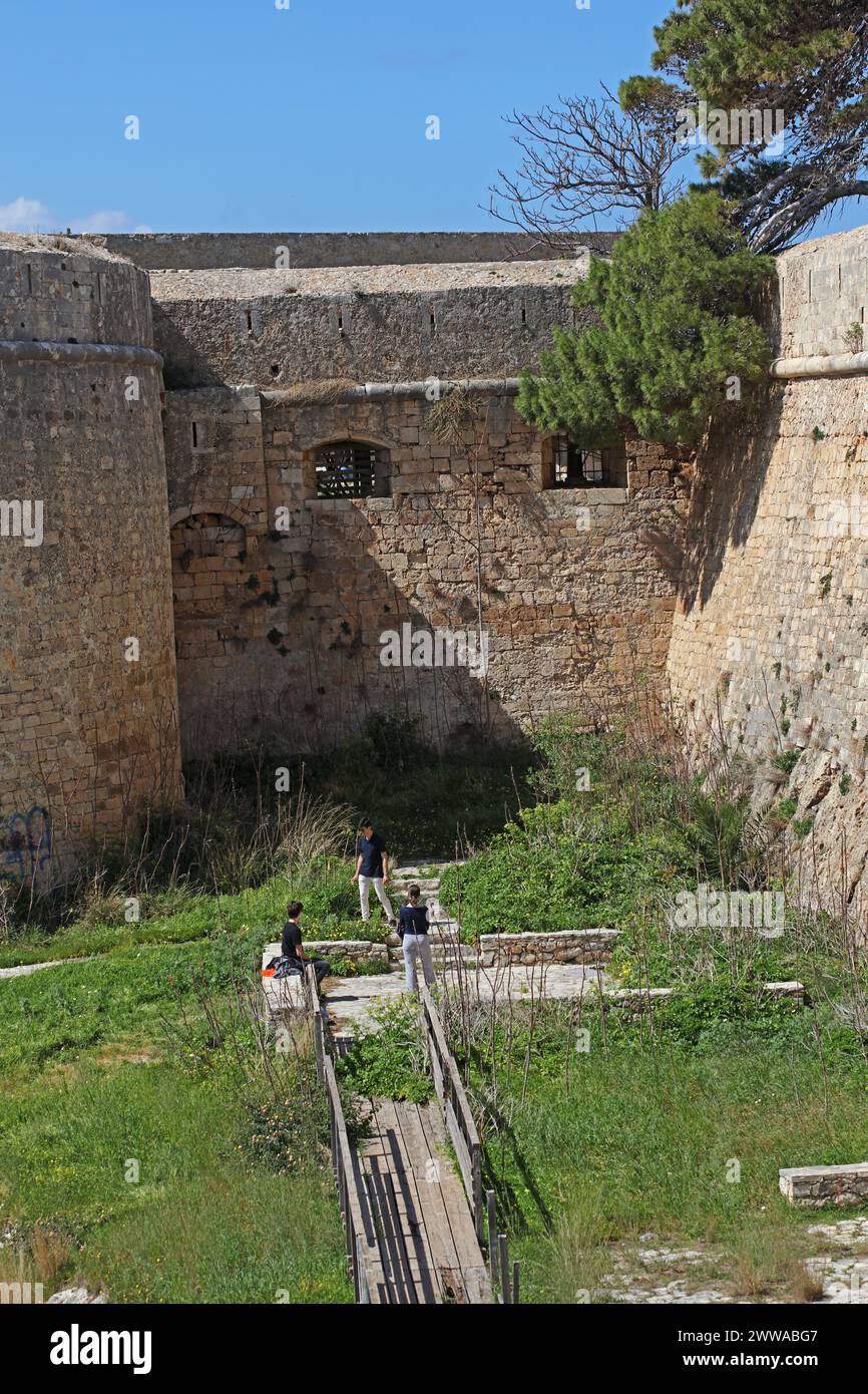 Fortezza fortress castle in Crete island Rethimno holidays exploring the old ancient stone city ...
