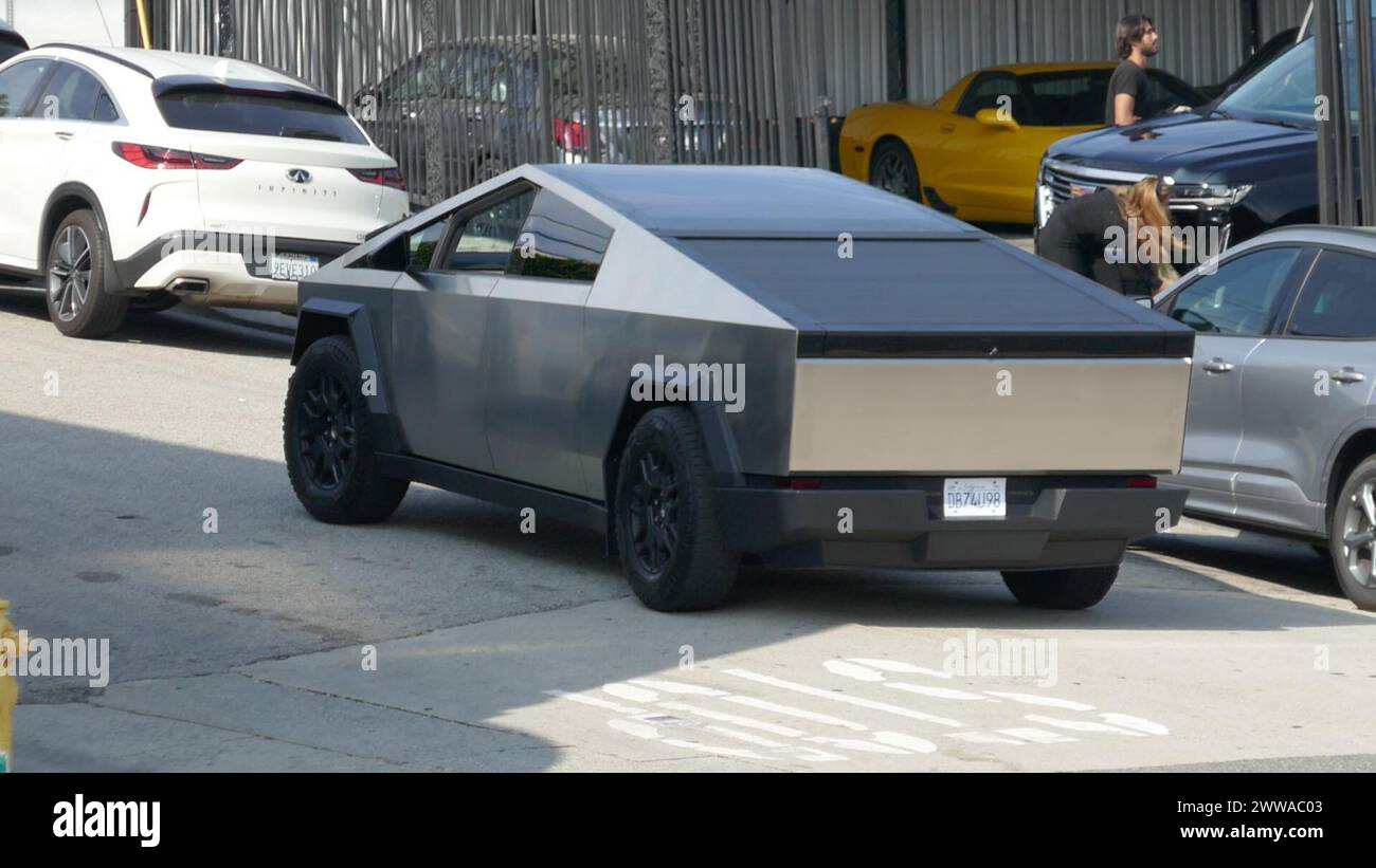 Los Angeles, California, USA 22nd March 2024 Tesla Cyber Truck on ...