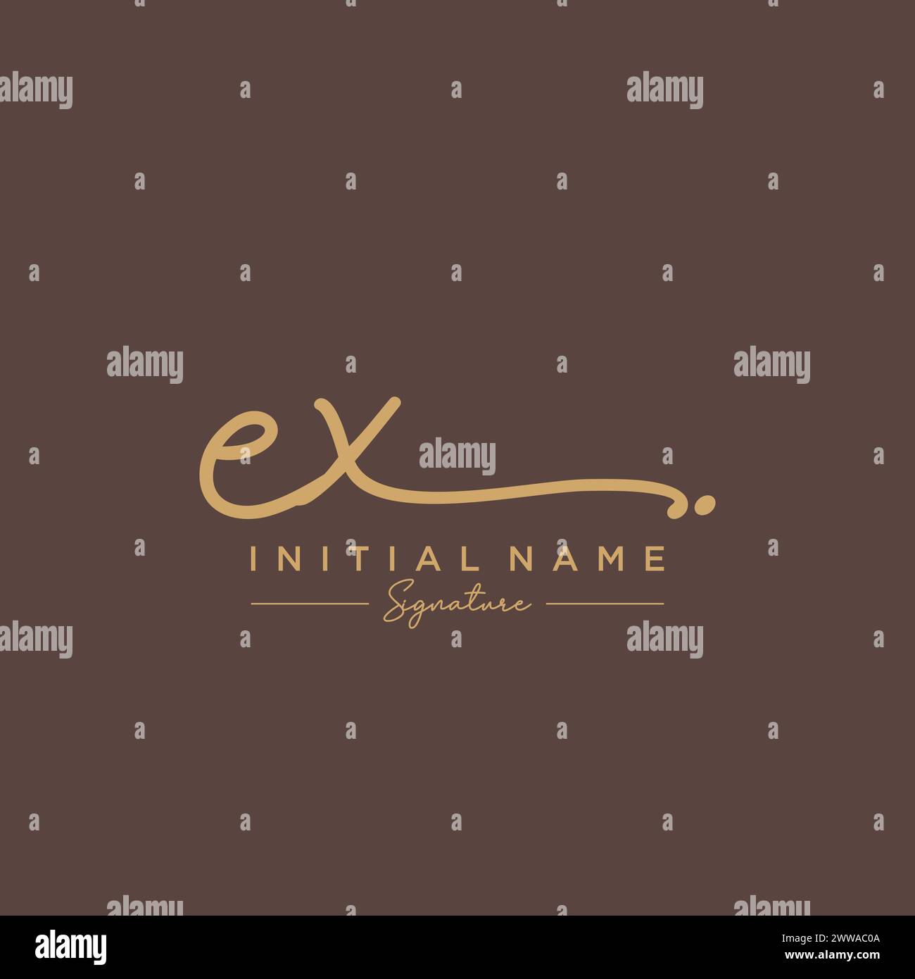 EX Signature Logo Template Vector Stock Vector Image & Art - Alamy