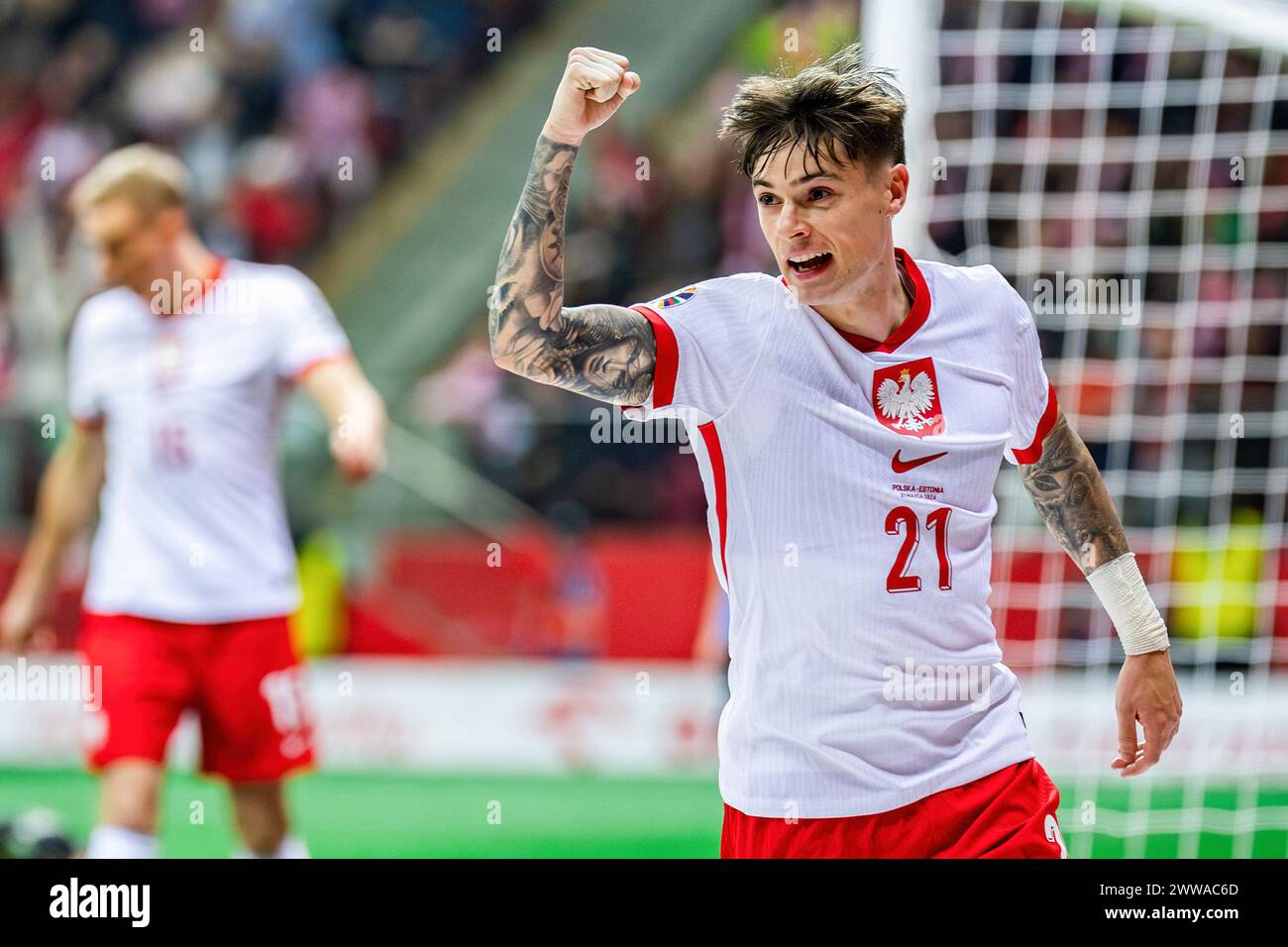Nicola Zalewski of Poland celebrates a goal during the UEFA EURO 2024 ...