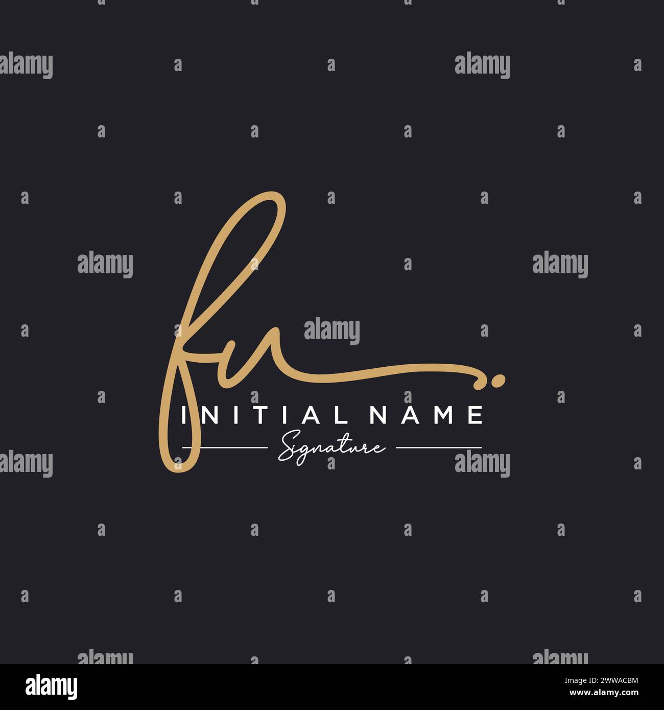 FU Signature Logo Template Vector Stock Vector Image & Art - Alamy