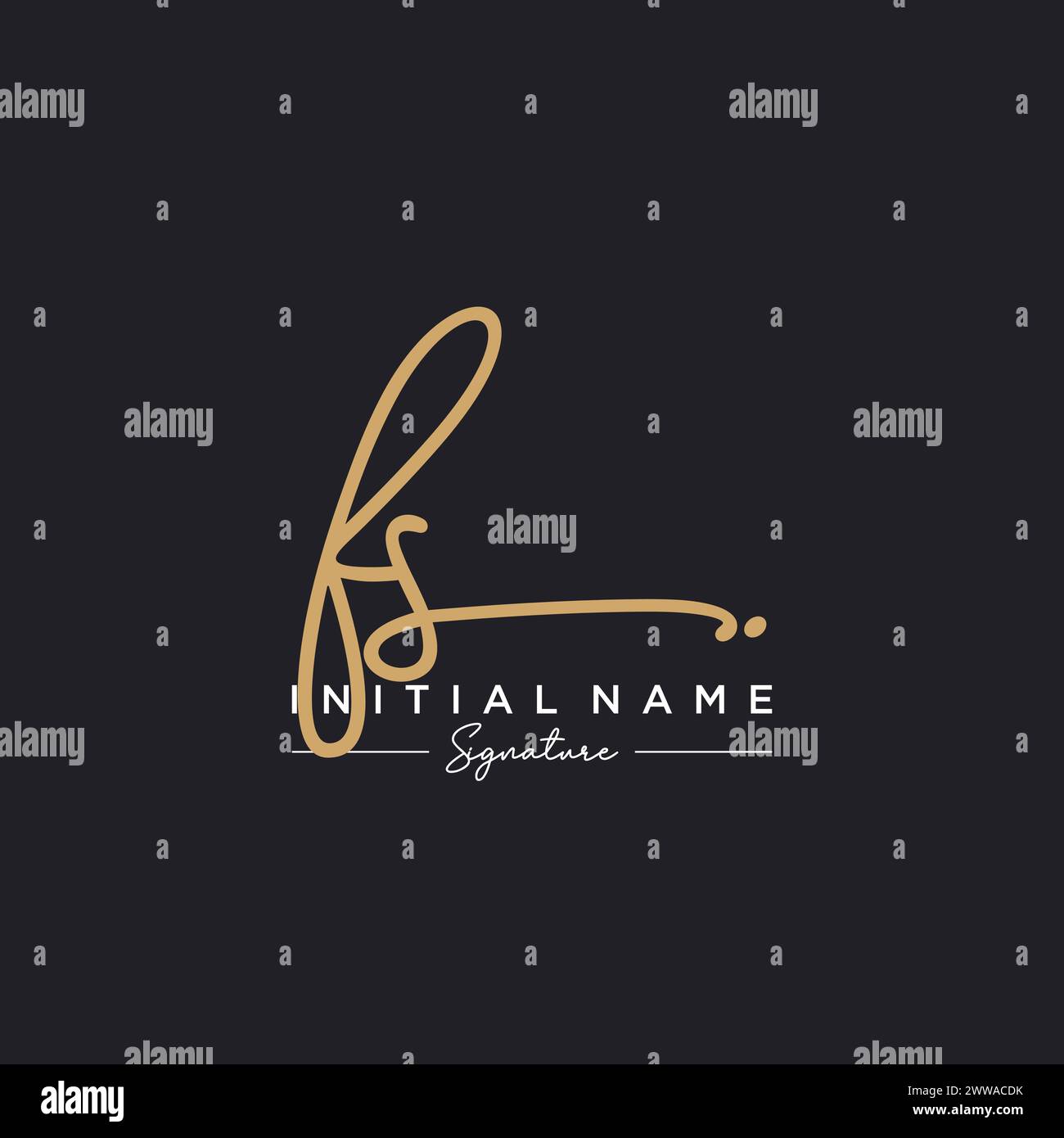 FS Signature Logo Template Vector Stock Vector Image & Art - Alamy