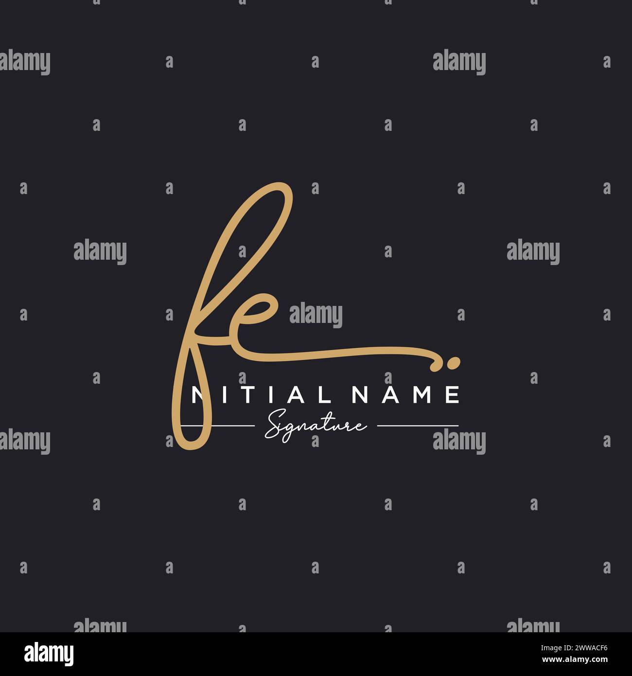 FE Signature Logo Template Vector Stock Vector Image & Art - Alamy