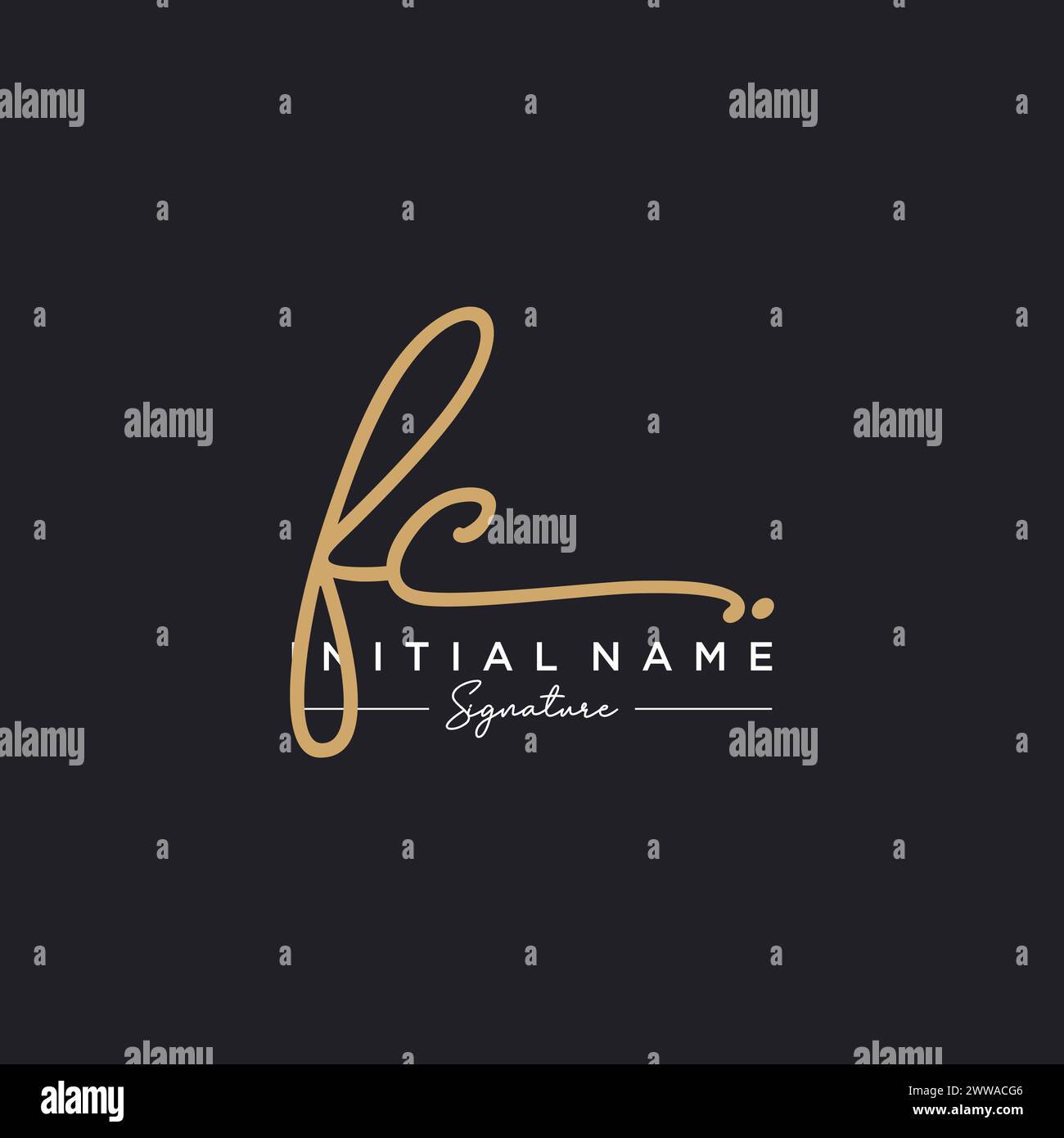 FC Signature Logo Template Vector Stock Vector Image & Art - Alamy
