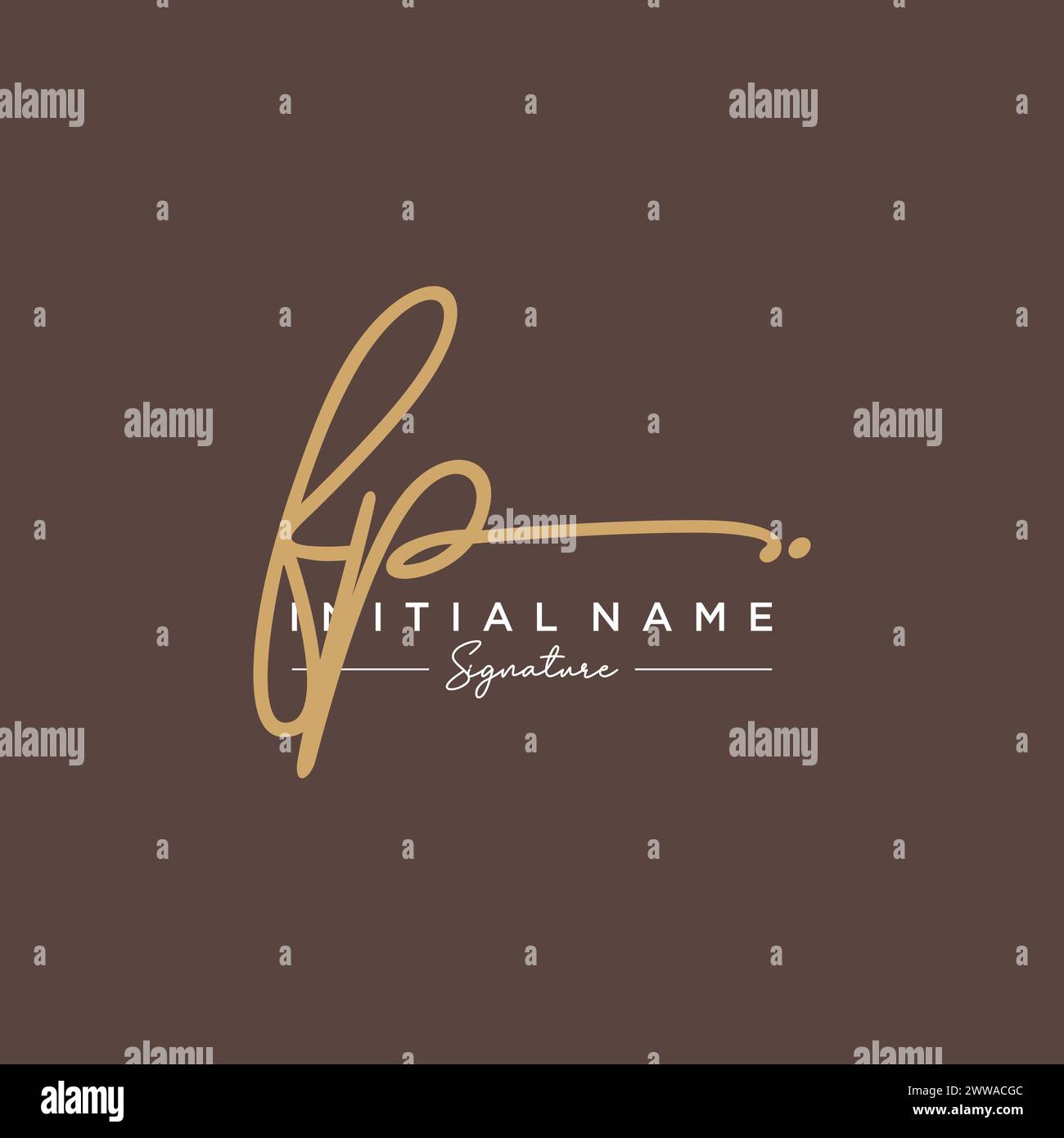 FP Signature Logo Template Vector Stock Vector Image & Art - Alamy