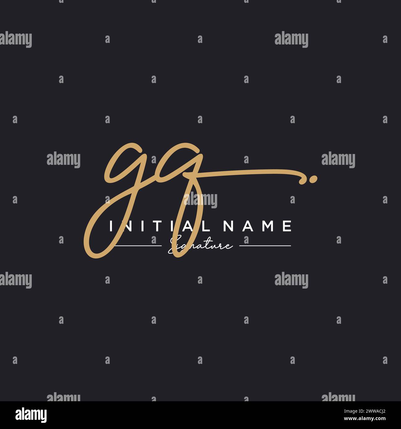 GQ Signature Logo Template Vector Stock Vector Image & Art - Alamy