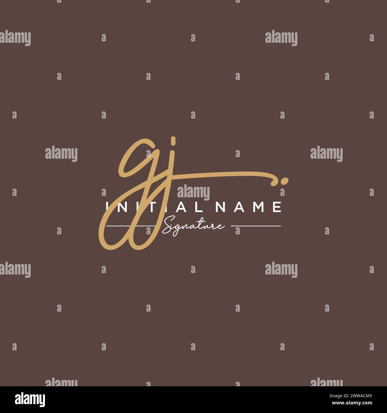 GJ Signature Logo Template Vector Stock Vector Image & Art - Alamy