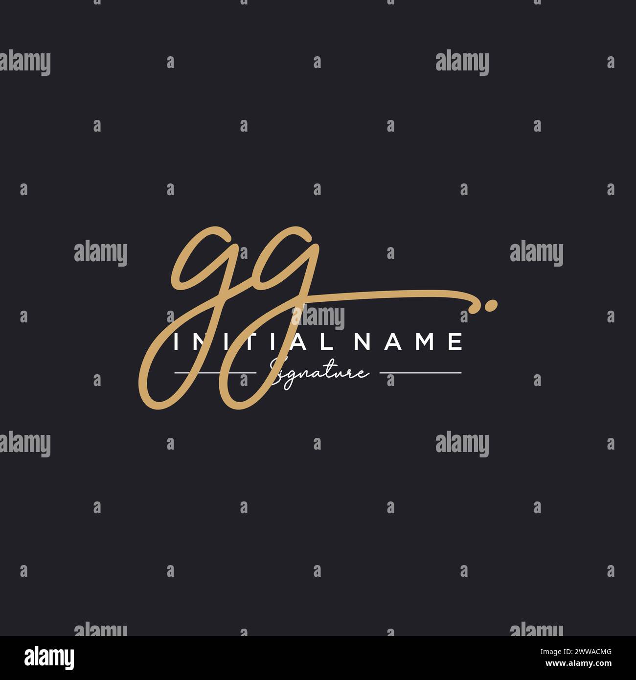 GG Signature Logo Template Vector Stock Vector Image & Art - Alamy