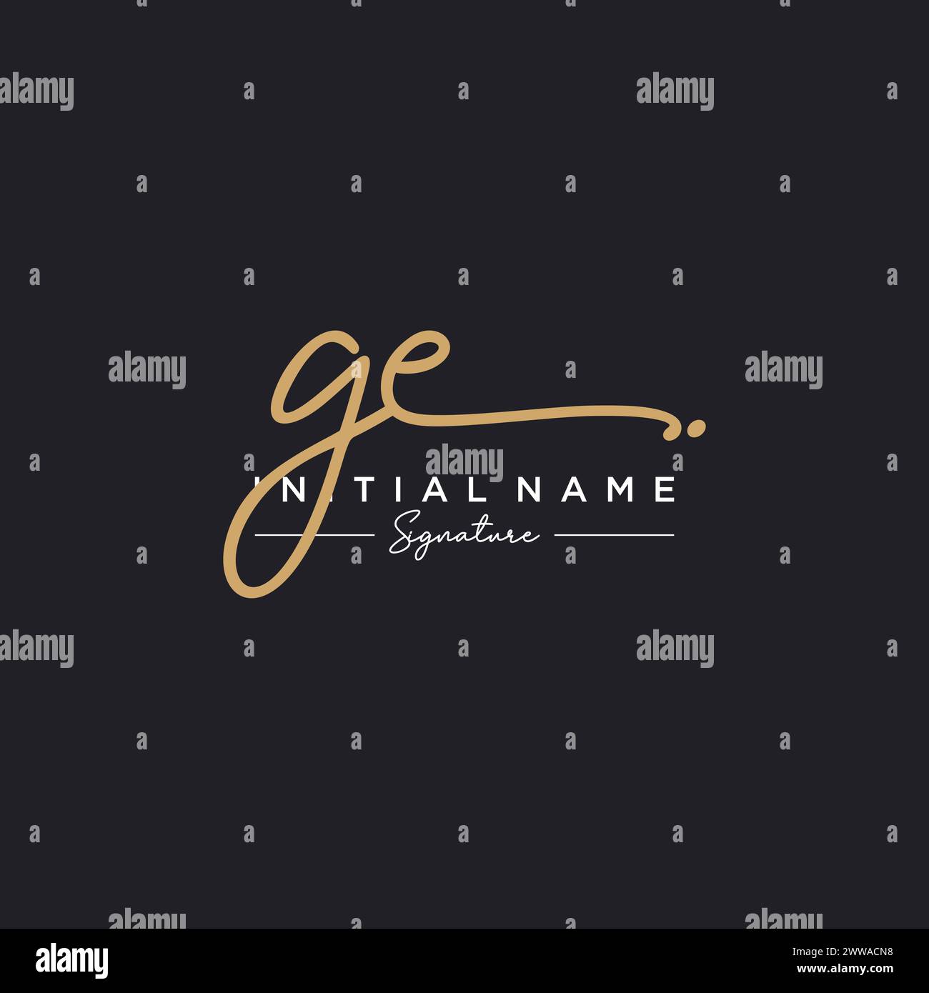 GE Signature Logo Template Vector Stock Vector Image & Art - Alamy
