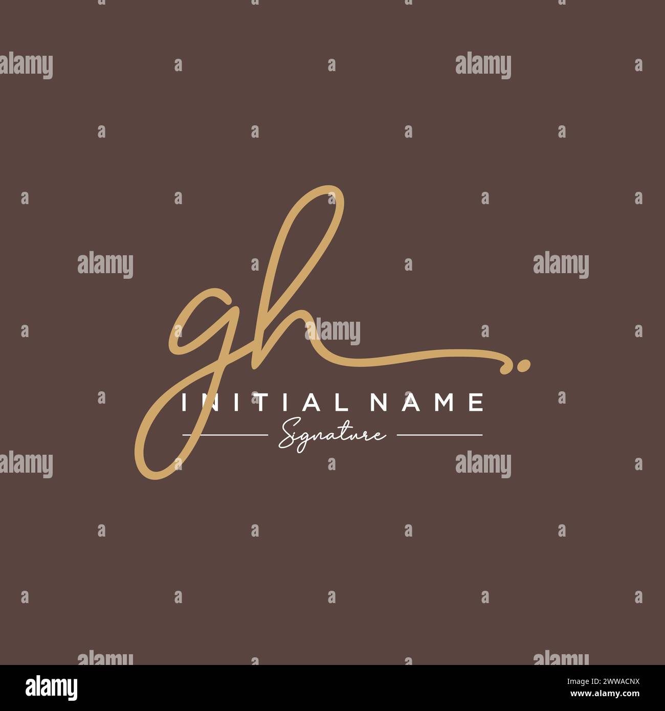 Gh signature Stock Vector Images - Alamy