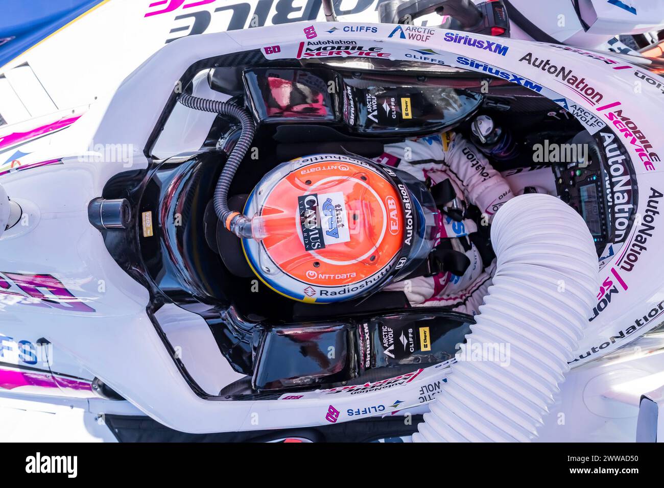 Felix Rosenqvist (60) of Varnamo, Sweden prepares to practice for the ...