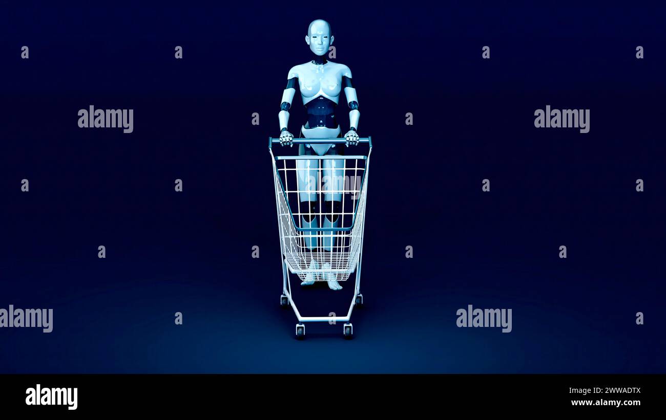 3d computer generated female robot hi-res stock photography and images ...