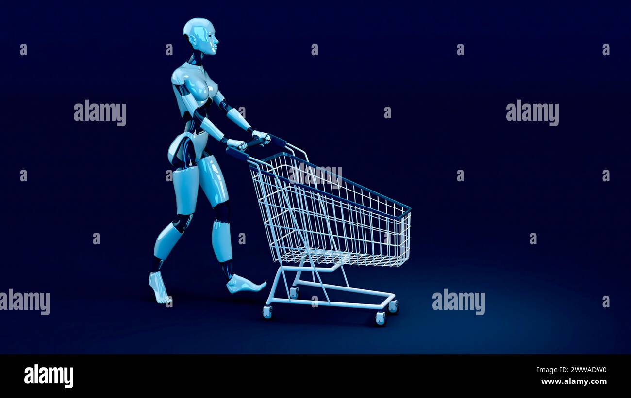 3d computer generated female robot hi-res stock photography and images ...