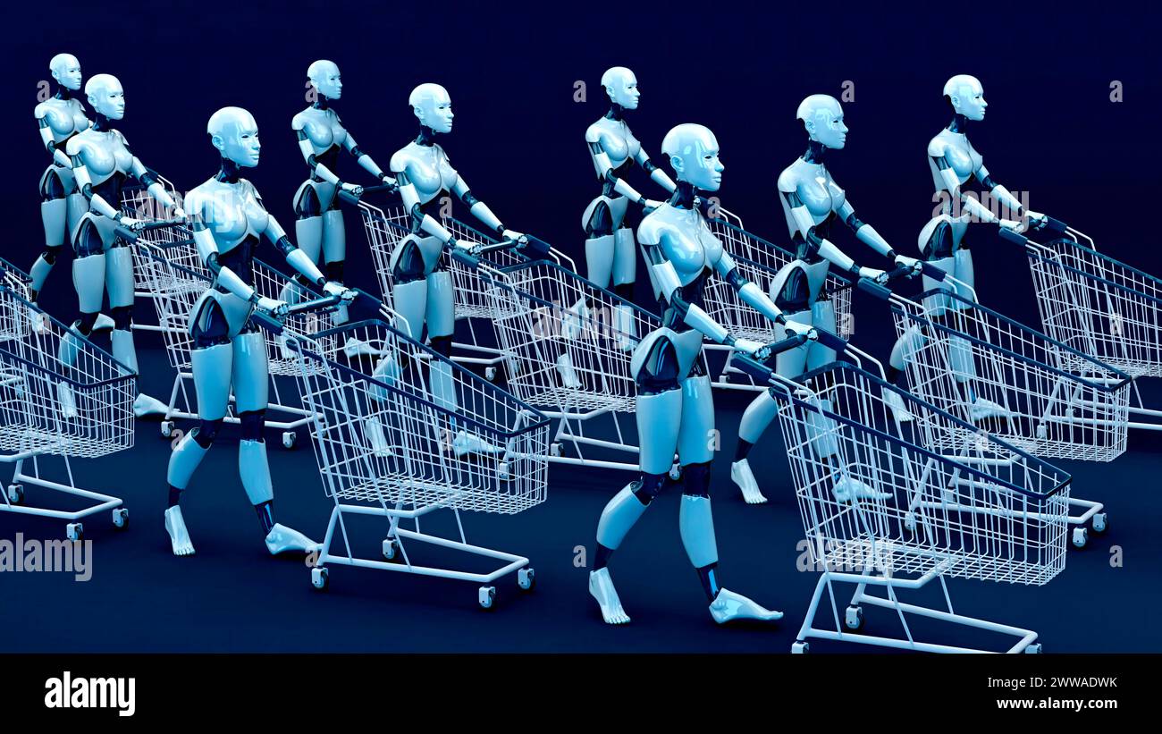 3d computer generated female robot hi-res stock photography and images ...