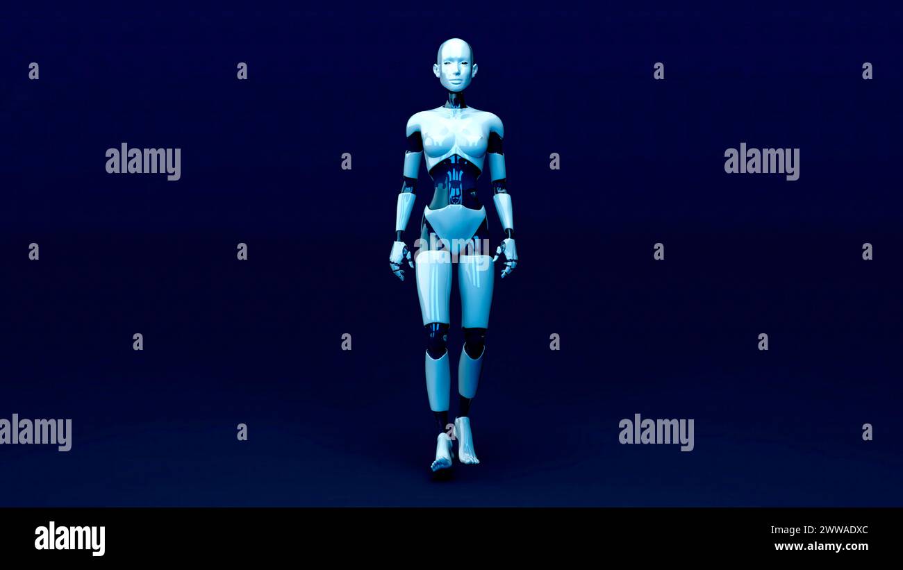 3d computer generated female robot hi-res stock photography and images ...