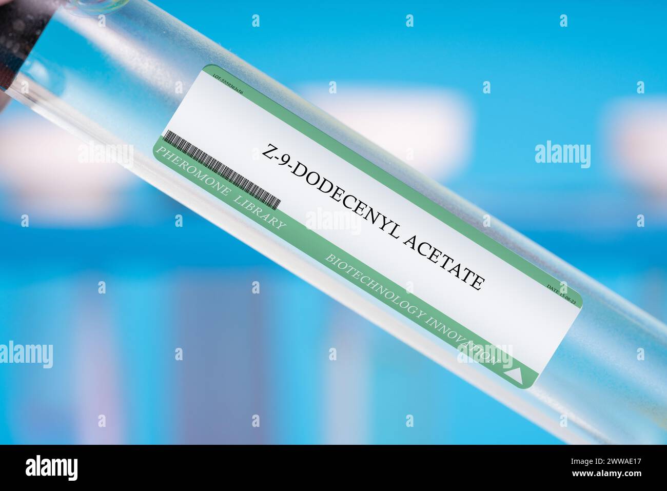Z-9-dodecenyl acetate pheromone. A pheromone produced by female black ...