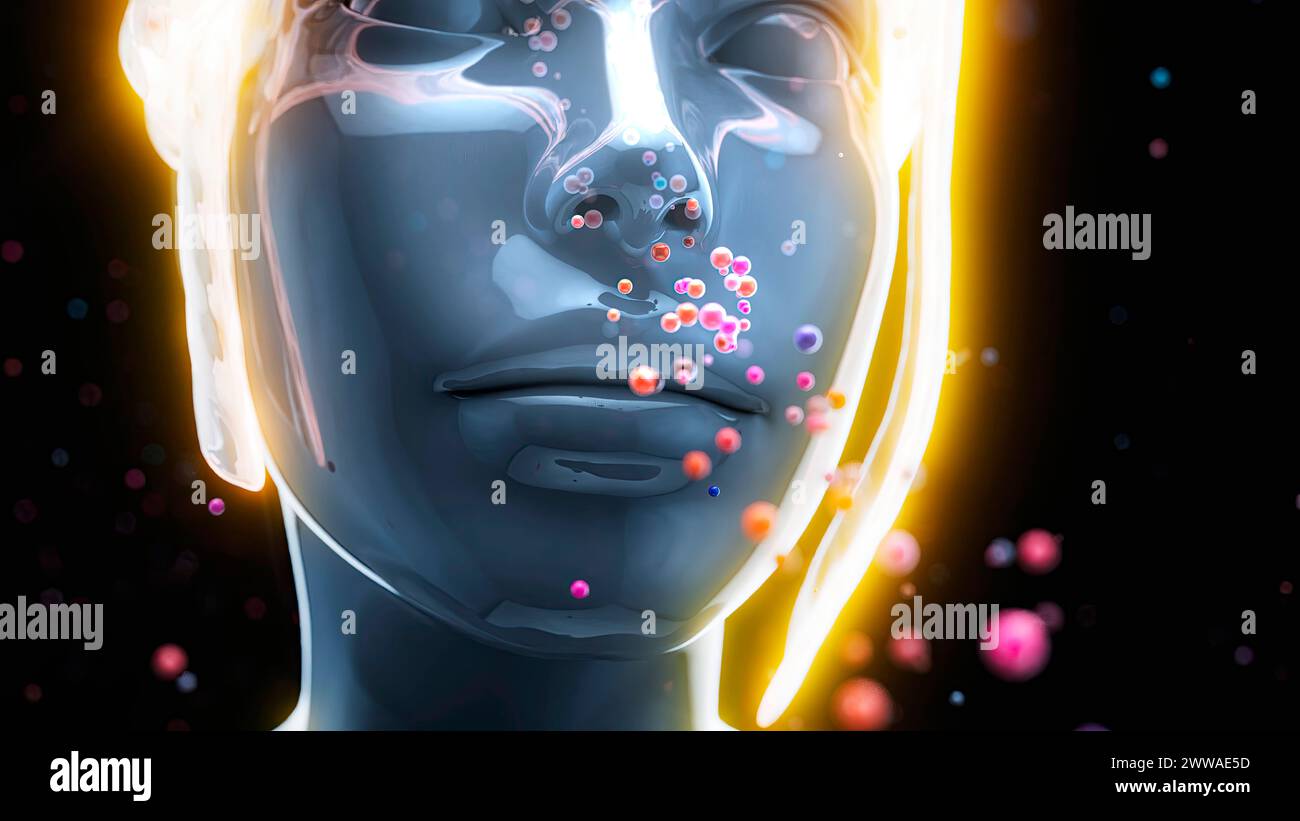 Airborne pathogens, conceptual illustration Stock Photo - Alamy