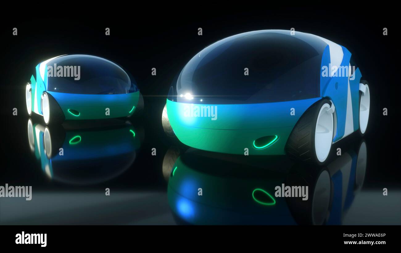Futuristic cars, illustration Stock Photo - Alamy