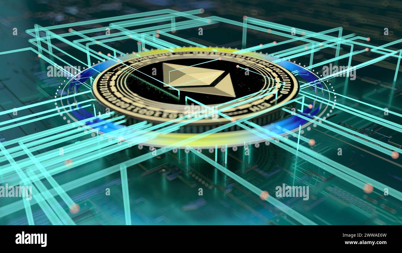 Ethereum, conceptual illustration Stock Photo - Alamy
