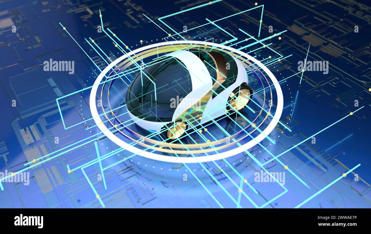 Futuristic car design, illustration Stock Photo - Alamy