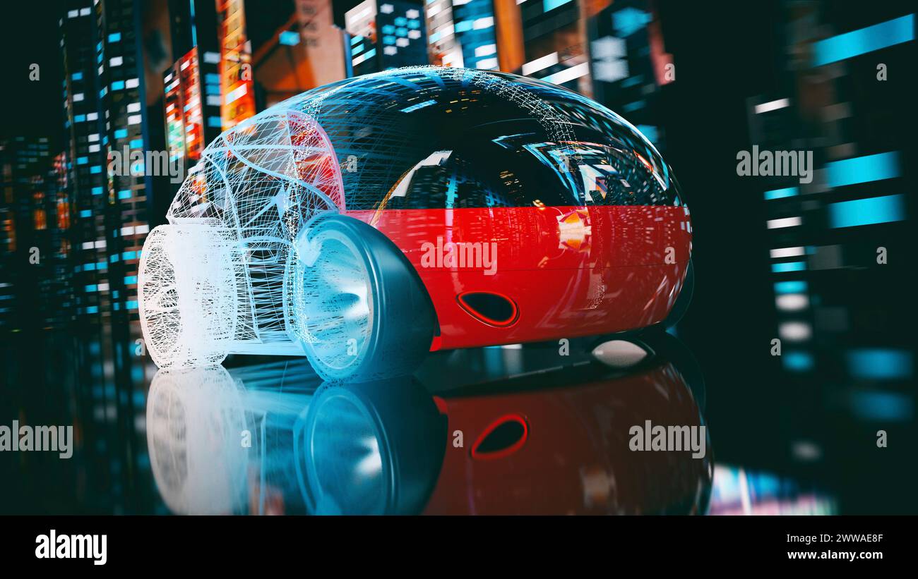 Futuristic car design, illustration Stock Photo - Alamy