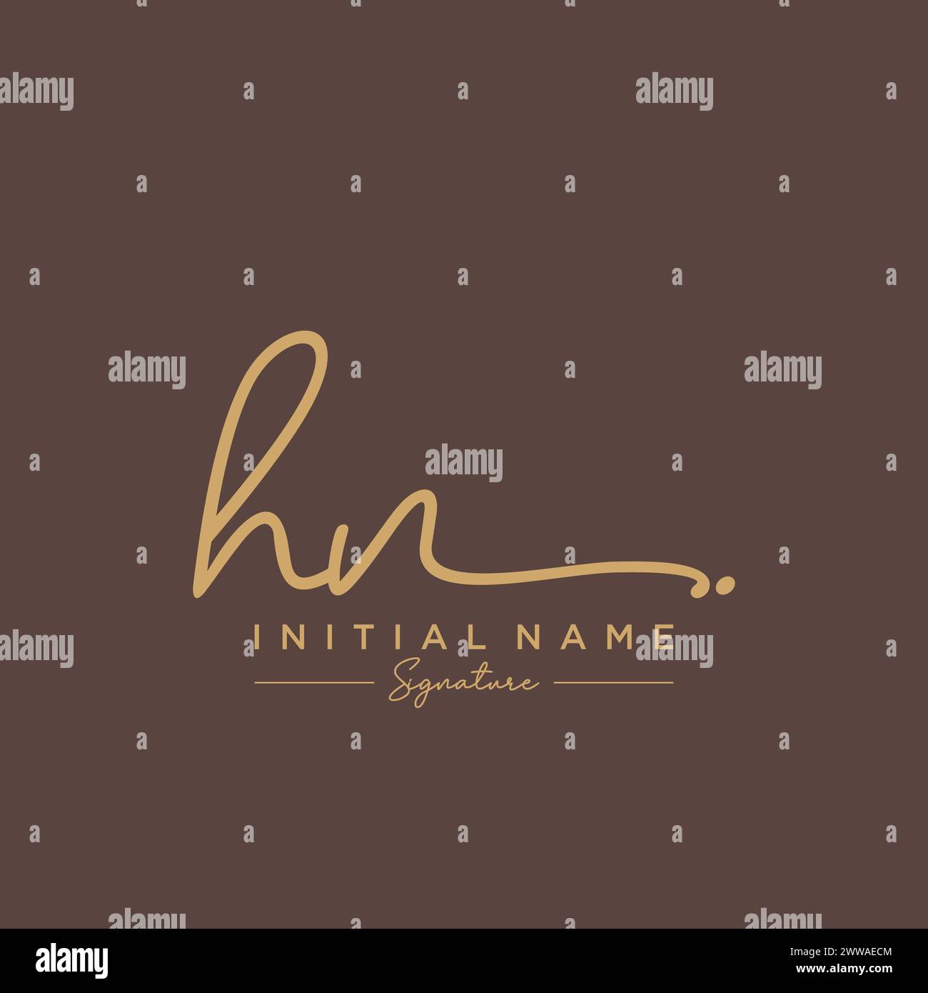 HN Signature Logo Template Vector Stock Vector Image & Art - Alamy