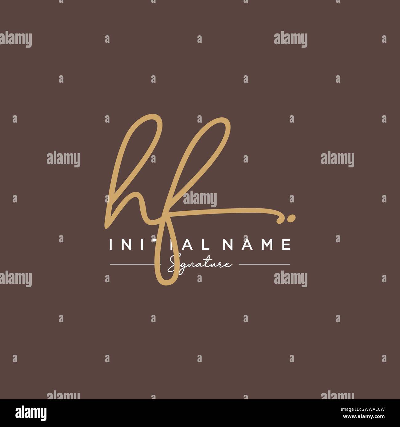 HF Signature Logo Template Vector Stock Vector Image & Art - Alamy