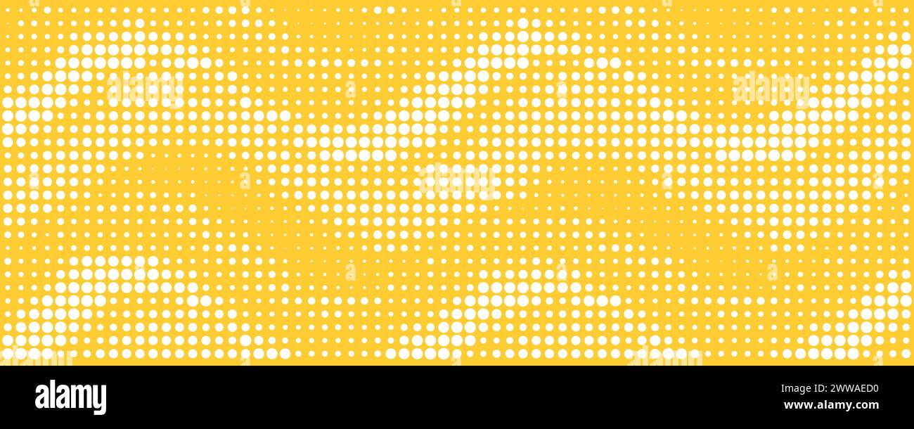 Yellow background with white dots. Repeated halftone pattern Stock ...