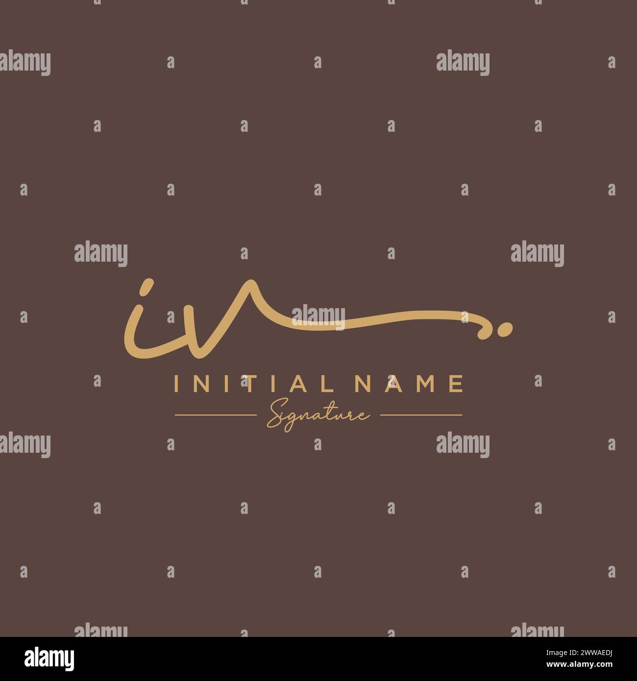 IV Signature Logo Template Vector Stock Vector Image & Art - Alamy