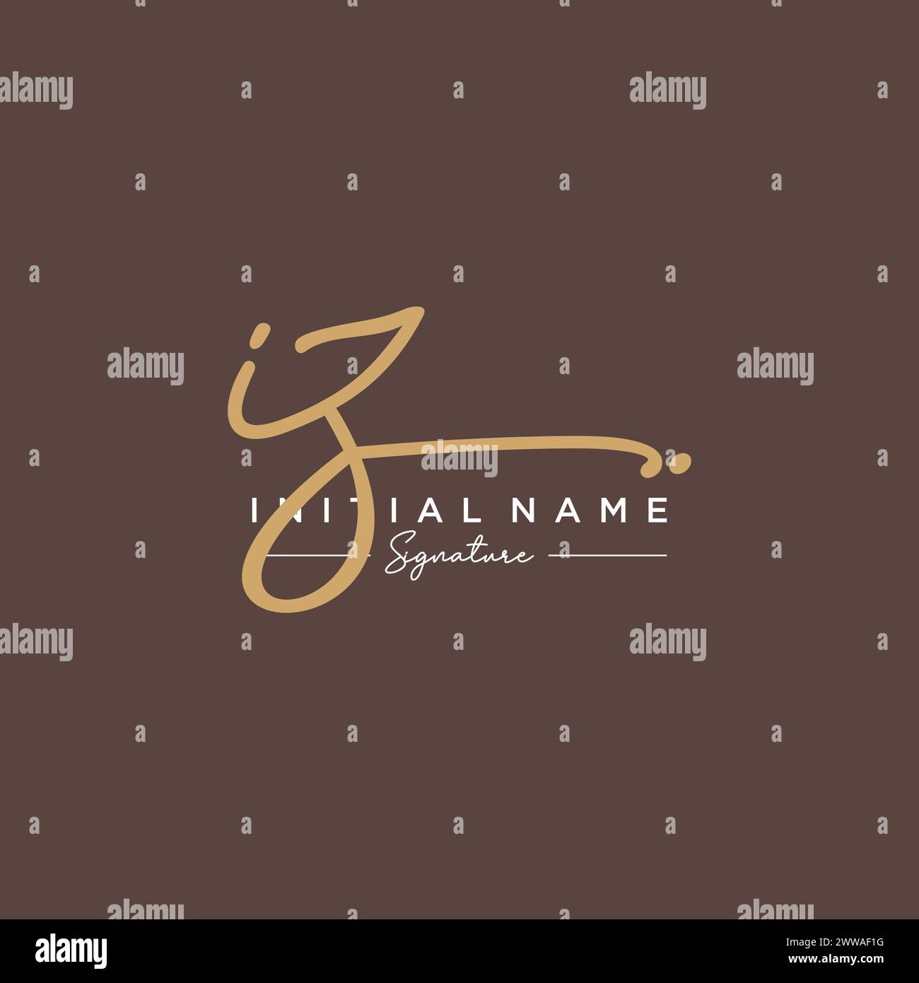 IZ Signature Logo Template Vector Stock Vector Image & Art - Alamy