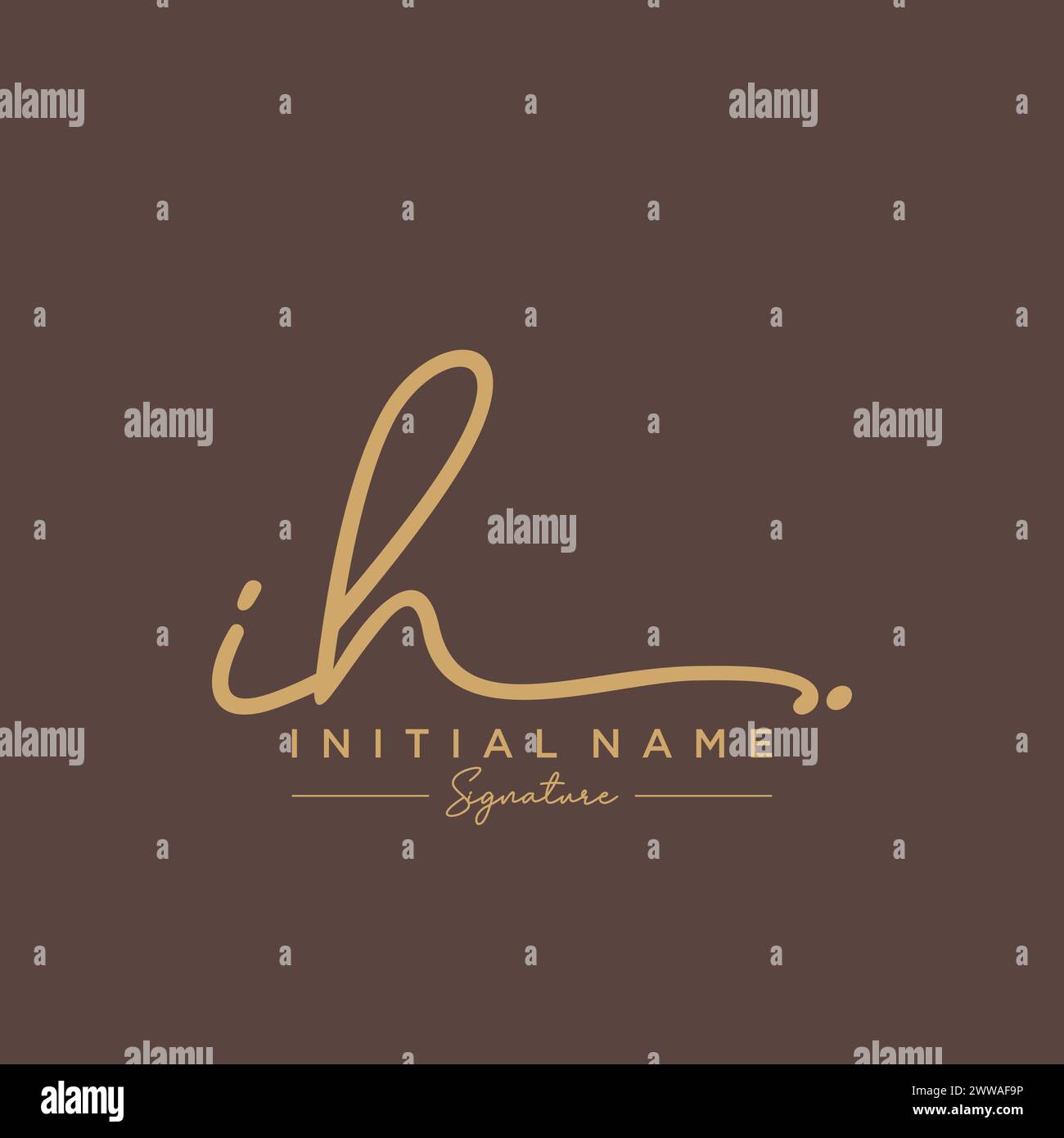 IH Signature Logo Template Vector Stock Vector Image & Art - Alamy