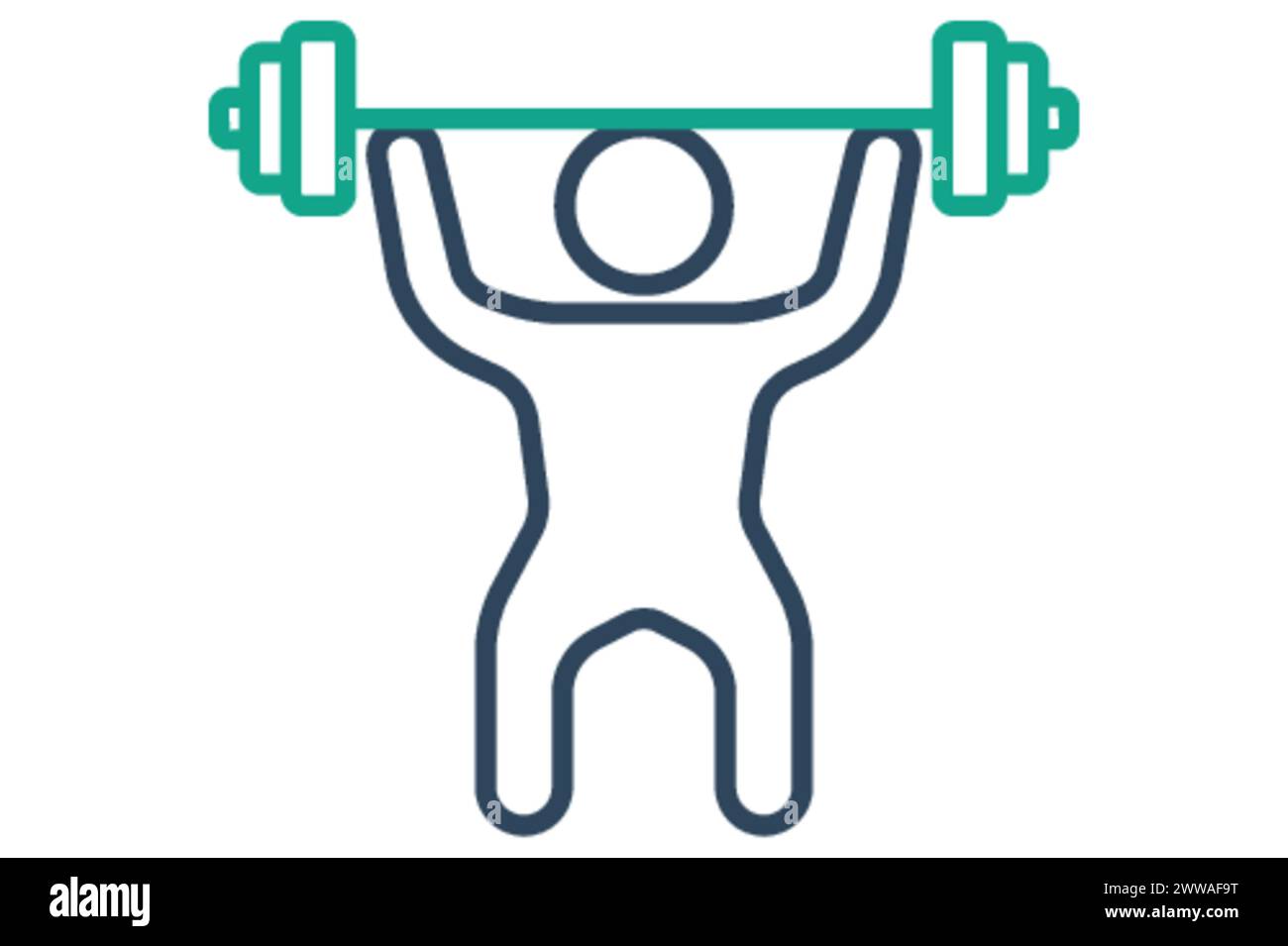 lifting barbell icon. icon related to sport, gym. line icon style ...