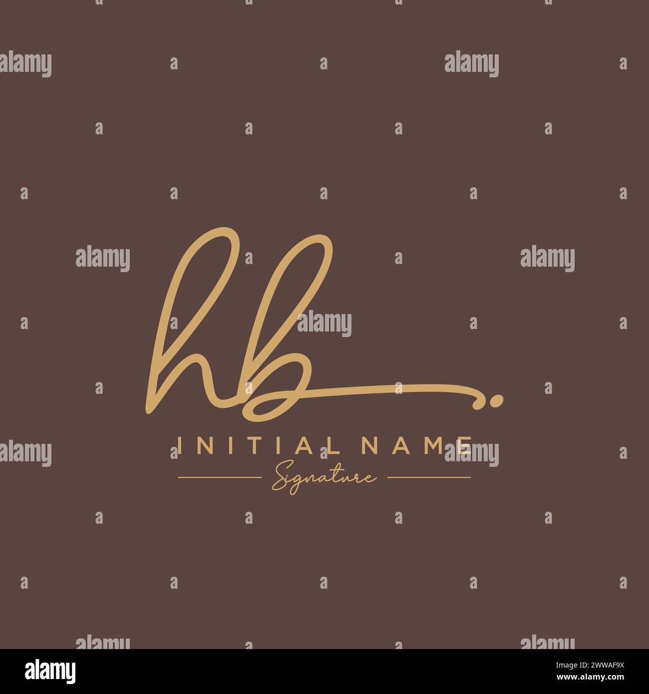 HB Signature Logo Template Vector Stock Vector Image & Art - Alamy