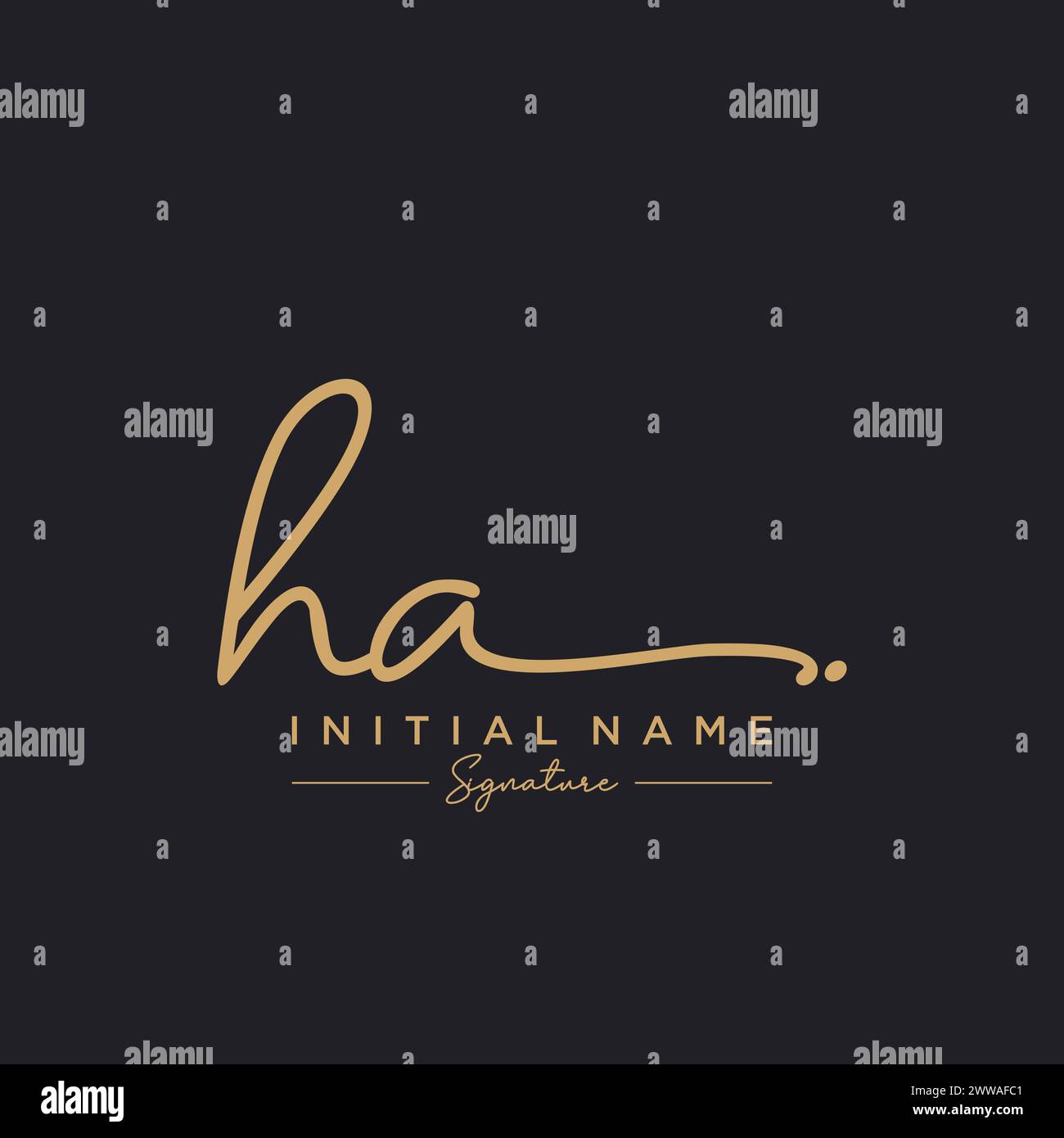HA Signature Logo Template Vector Stock Vector Image & Art - Alamy