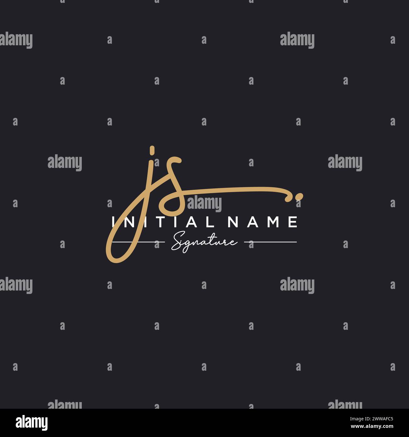 JS Signature Logo Template Vector Stock Vector Image & Art - Alamy