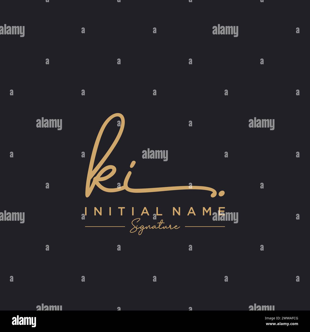 KI Signature Logo Template Vector Stock Vector Image & Art - Alamy