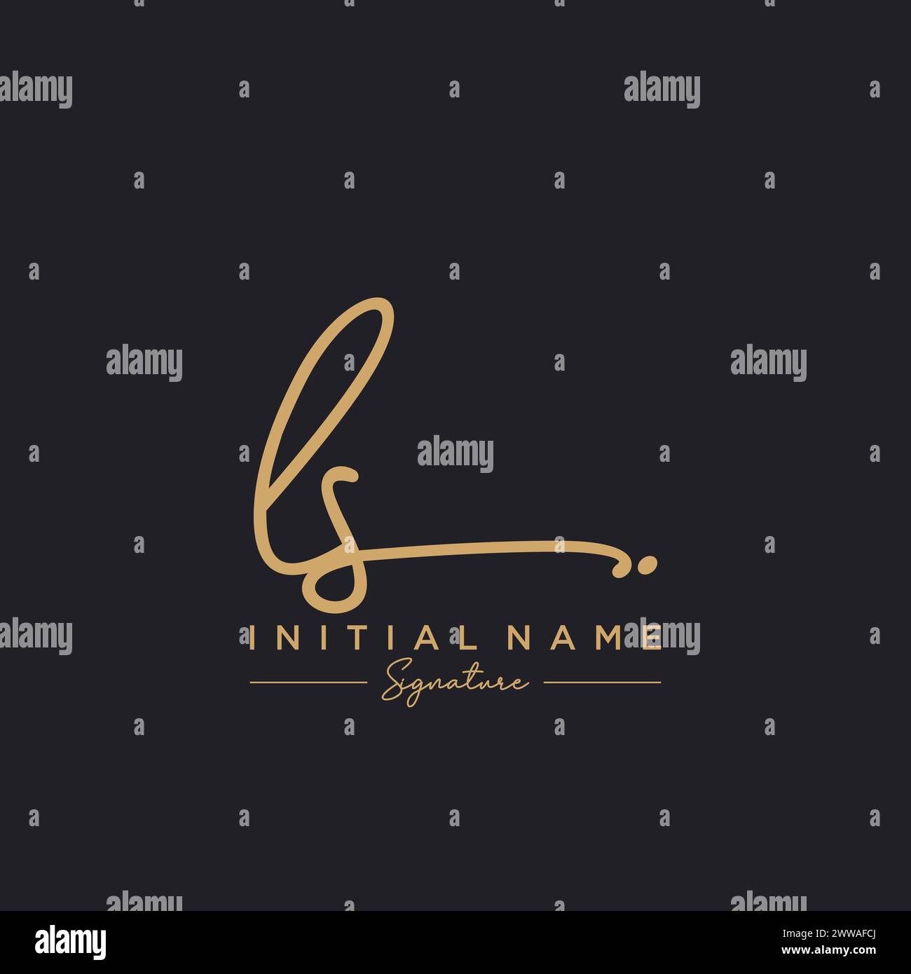 LS Signature Logo Template Vector Stock Vector Image & Art - Alamy