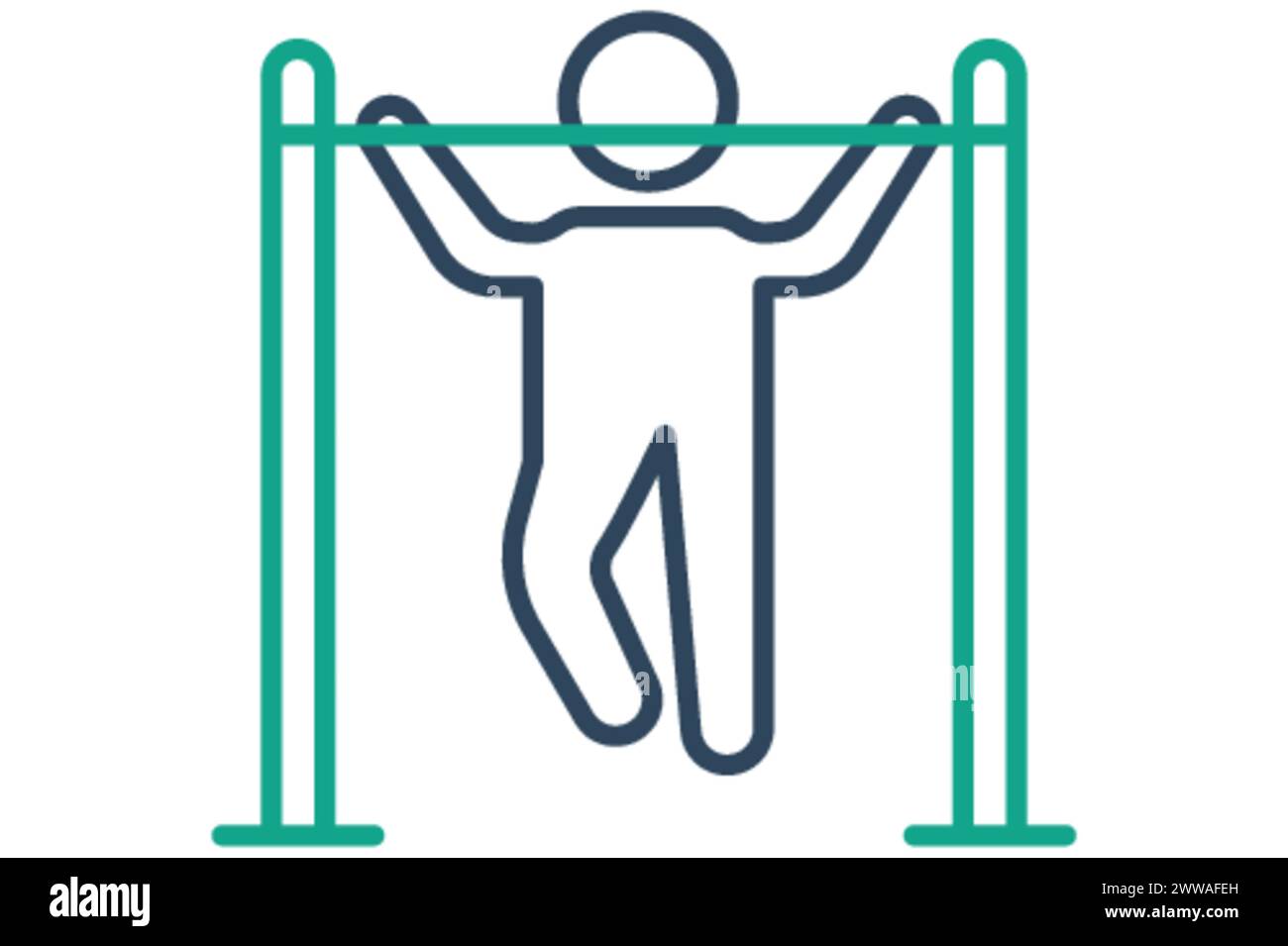 pull up icon. icon related to sport, gym. line icon style. element ...