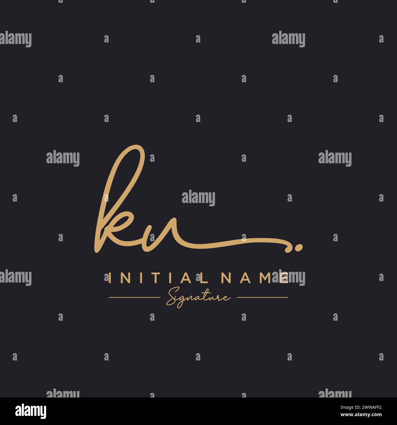 KU Signature Logo Template Vector Stock Vector Image & Art - Alamy