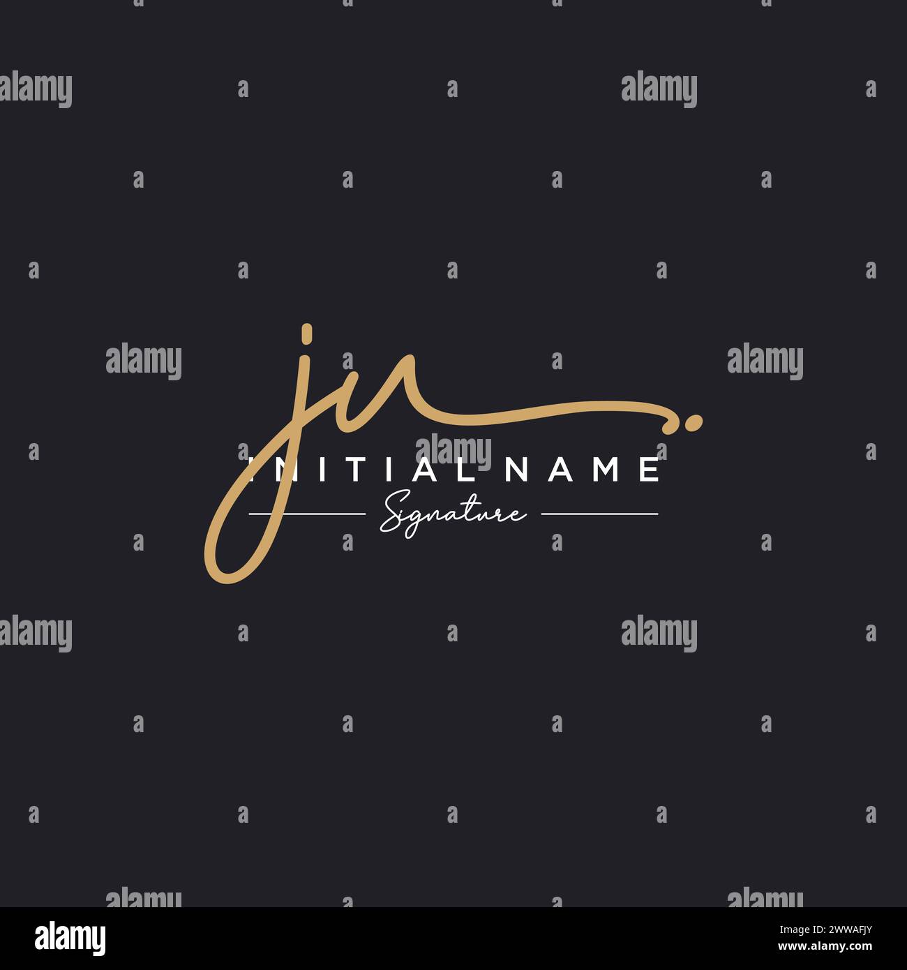 JU Signature Logo Template Vector Stock Vector Image & Art - Alamy