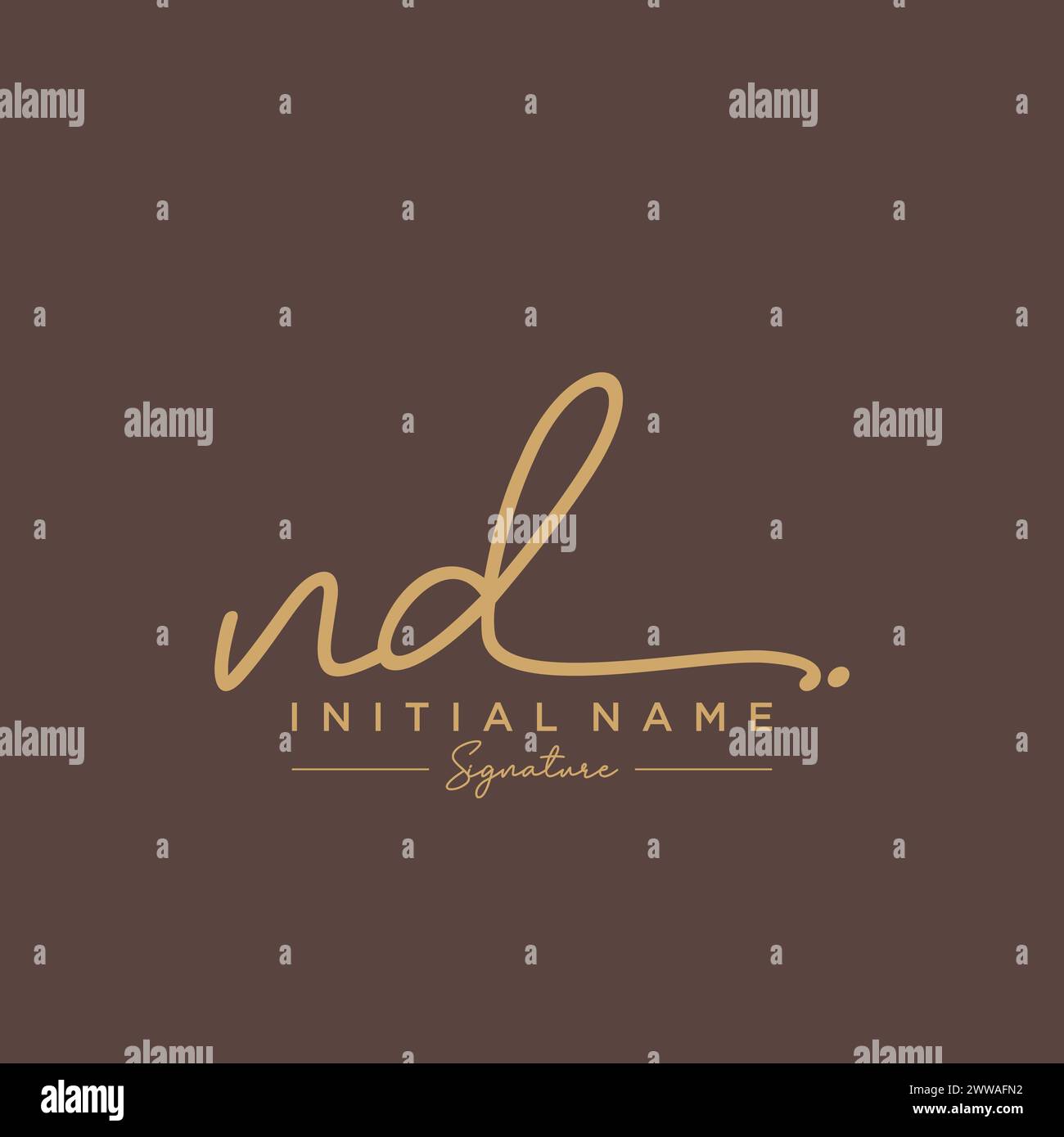ND Signature Logo Template Vector Stock Vector Image & Art - Alamy